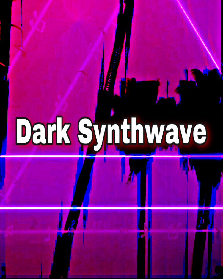 Dark Synthwave Palms Playlist Cover - NFT Showroom